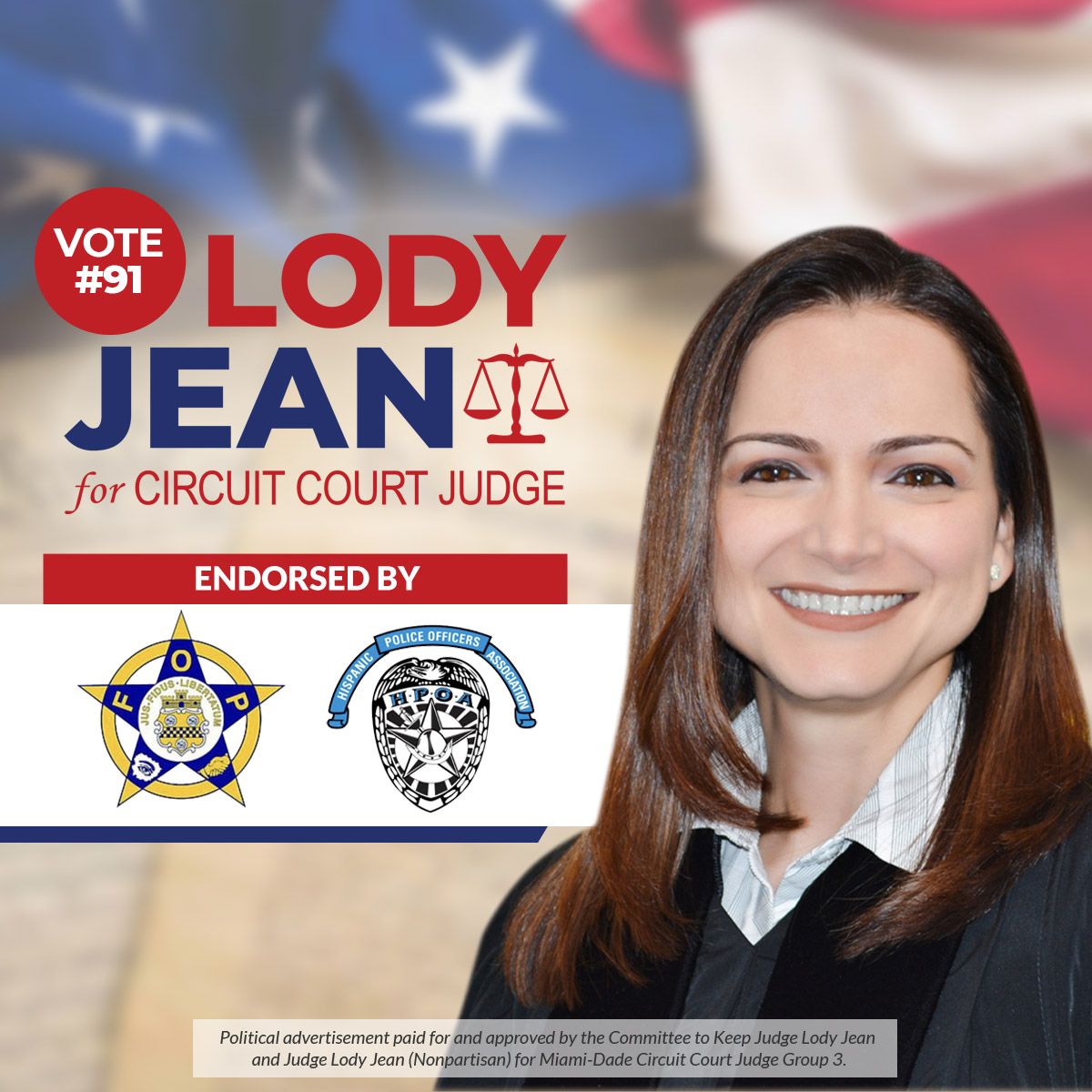 Judge Lody Jean Endorsed by the Fraternal Order of Police (FOP) and ...